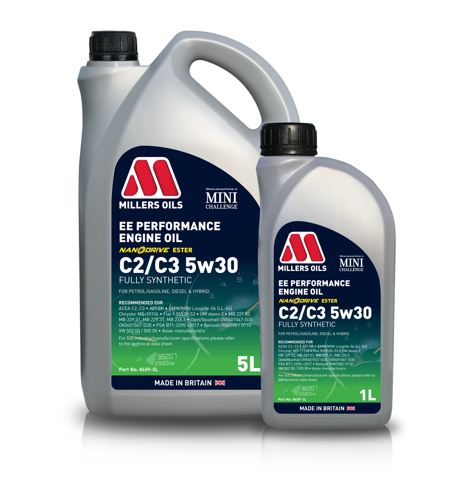 EE Performance Engine Oil C2/C3 5w30 - Millers Oils